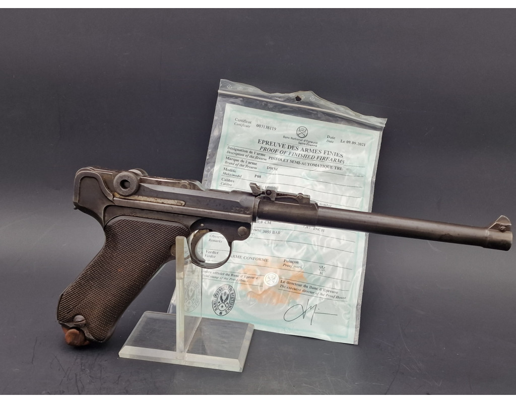 RARE PISTOLET LUGER P08 ARTILLERIE ERFURT 1914 7000Exemplaires Cal... Epoque 1ere GM État Très ...