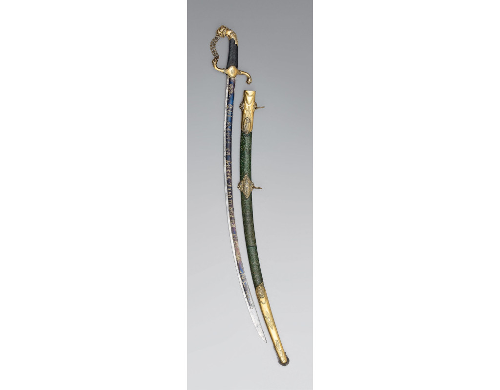 RARE SABRE D'OFFICIER SUPERIEUR DE CAVALERIE A LA MARENGO TYPE MAME...