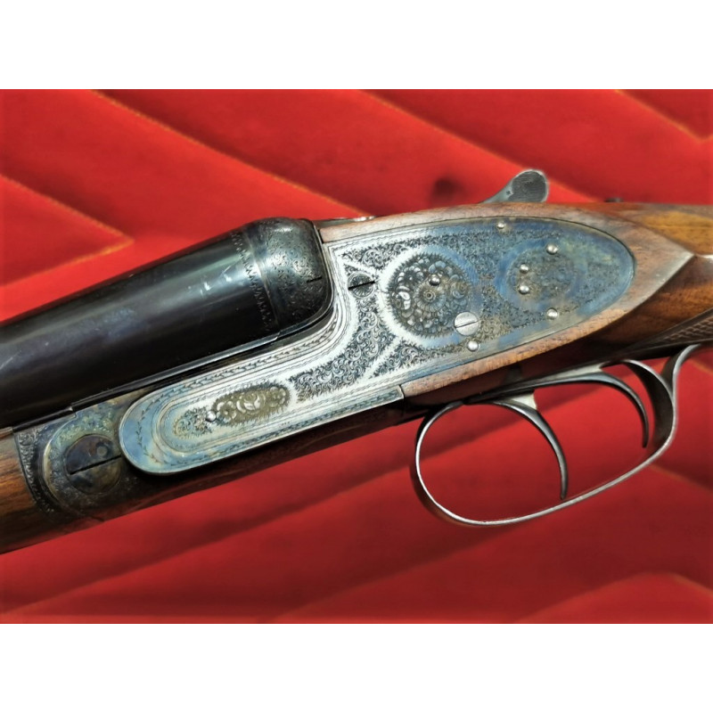 LUXUEUSE PAIRE FUSILS DE CHASSE PLATINES ANGLAISE PURDEY Canons HEU...